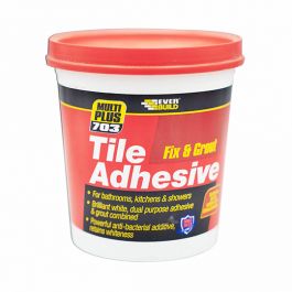 Everbuild 703 Fix & Grout Ready Mixed Tile Adhesive White 1.5kg