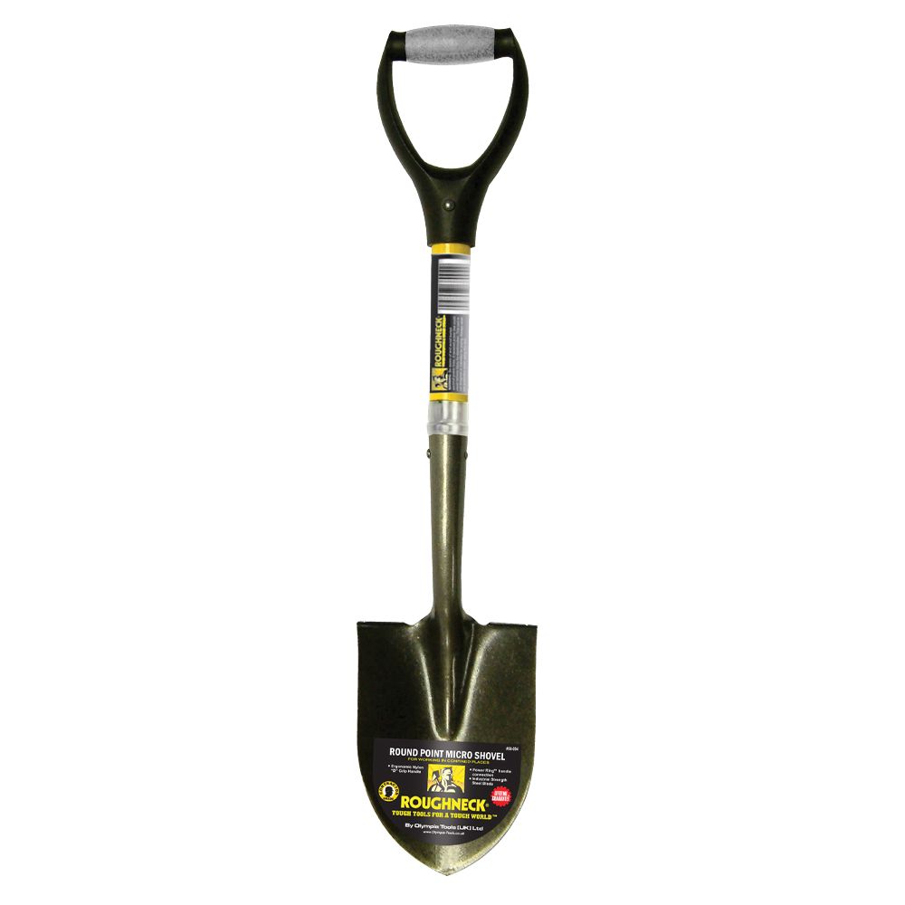 Roughneck Micro Shovel Round Point Fibreglass Handle 27in - Leyland SDM